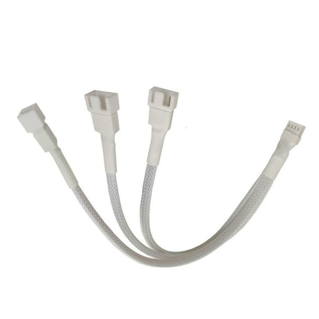 Адаптер-разветвитель для вентиляторов 1 на 3, 4Pin, Белый