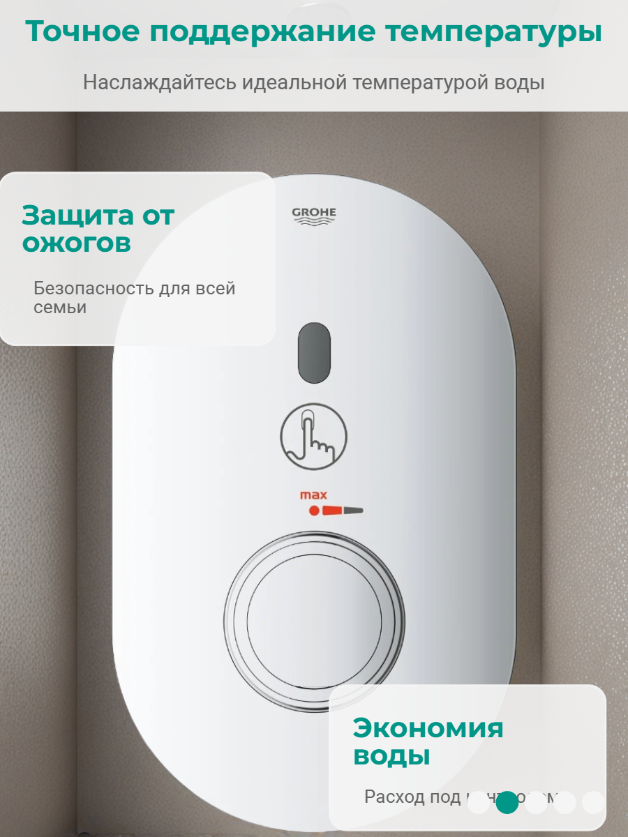 Внешняя часть термостатического смесителя Grohe Eurosmart Cosmopolitan E 36456000