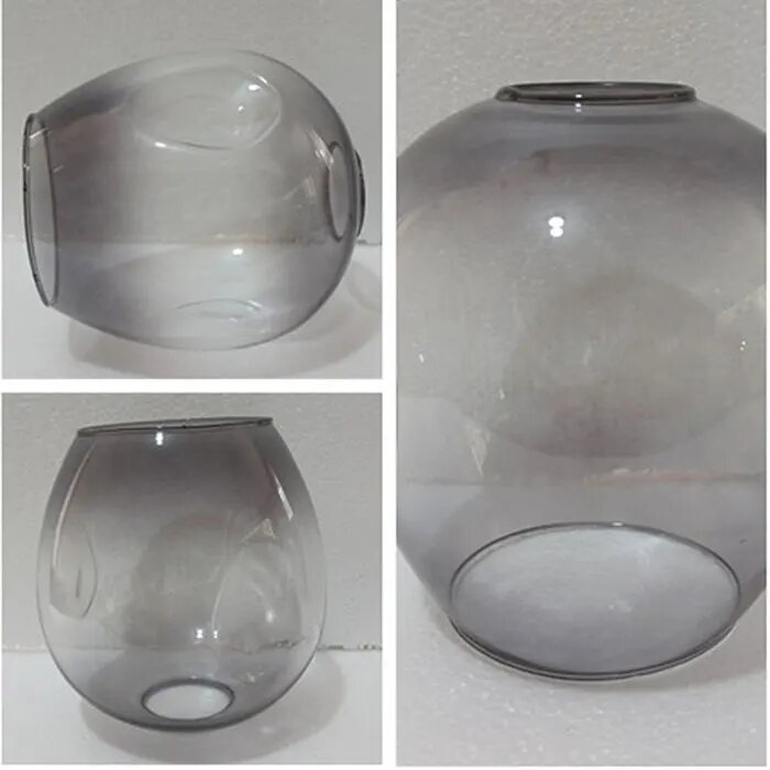 Абажур Lindsey "DNA Amber", для люстры, стекло, D15см，1 штука，15×9cm，Светло-серый