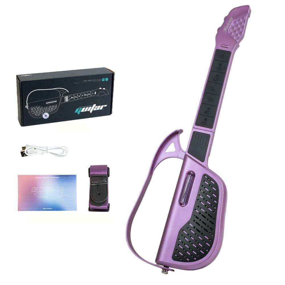 Детская безструнная гитара для начинающих, складывающаяся музыкальная игрушка с автоаккомпанементом для раннего развития