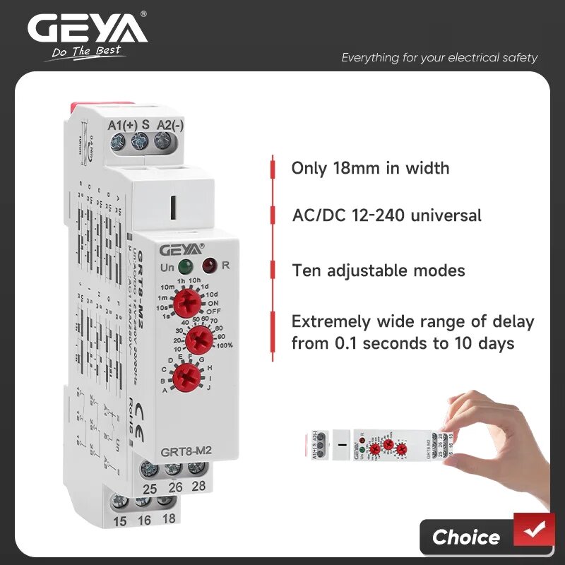 GEYA GRT8-M Многофункциональное реле таймера 16A GRT8-M1 AC230V