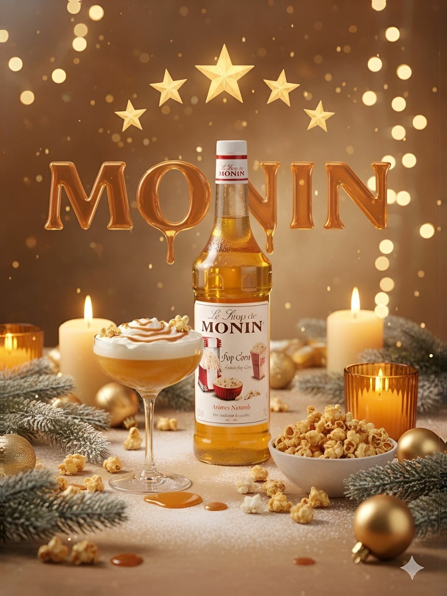 Сироп Monin Попкорновый для коктейлей и десертных напитков