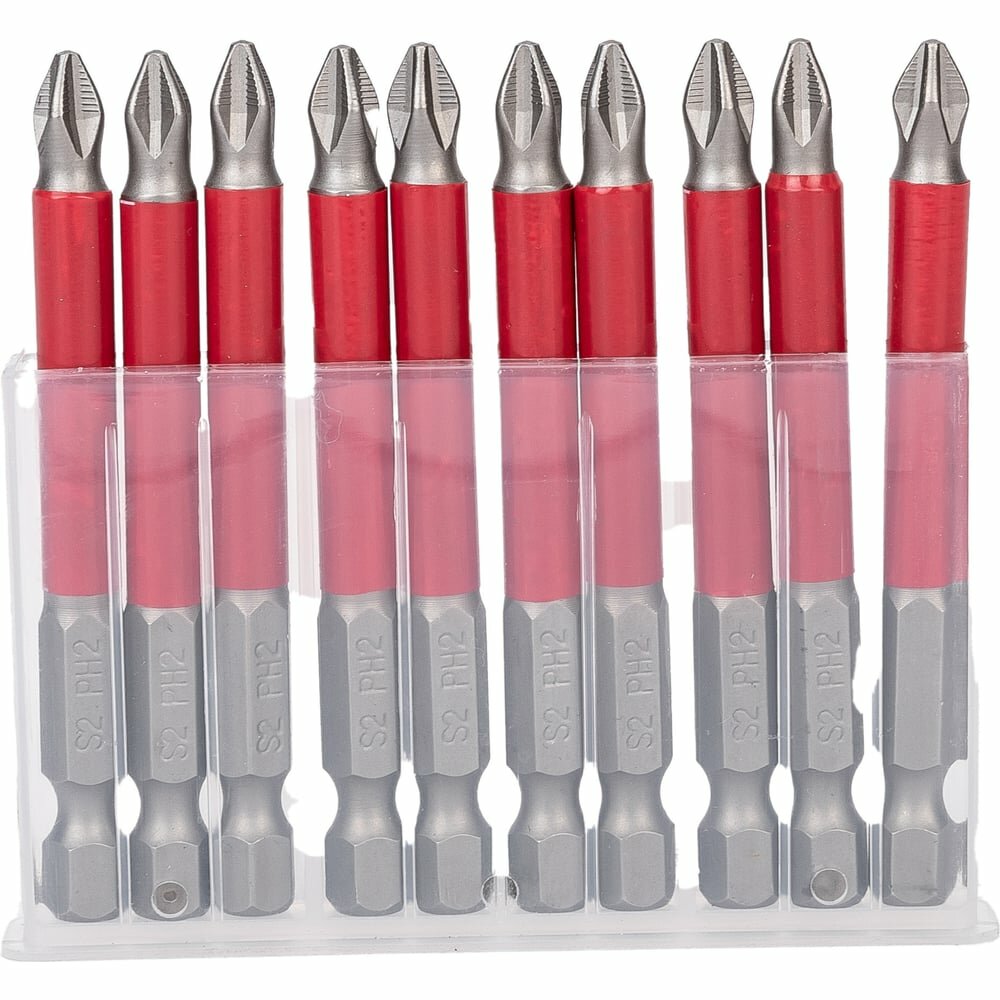 Бита (10 шт; PH2; 70 мм; 1/4" E6.3) Quadro Torsion 410270