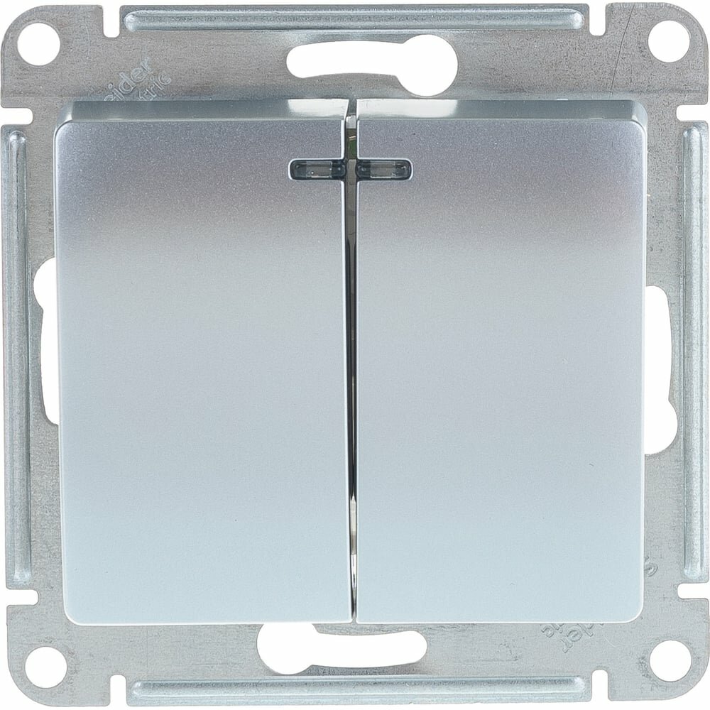 Двухклавишный выключатель Systeme Electric GLOSSA