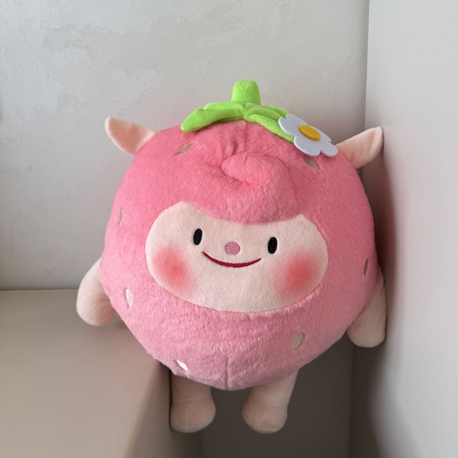 Игра для вечеринки в том же стиле, оригинальная подушка в виде овцы и пчелы, плюшевая игрушка из шерсти с клубникой, подарок на день рождения для девочек