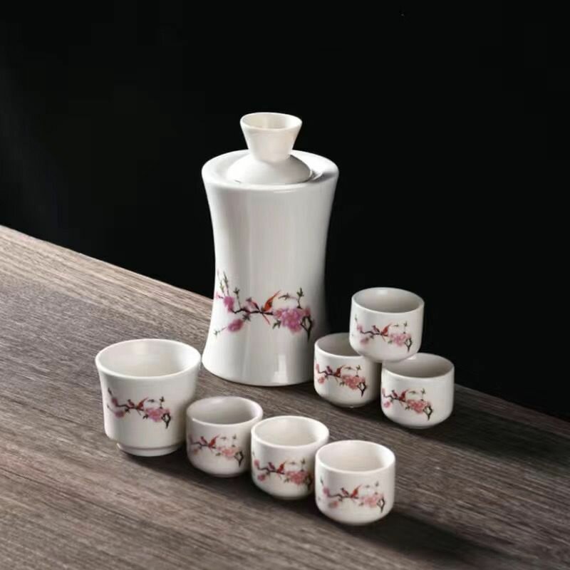 Керамический винный набор с подогревателем вина, винным горшком, винной чашей, подогревателем вина, спиртным стаканом, разделителем вина, подогревателем вина, винной чашей