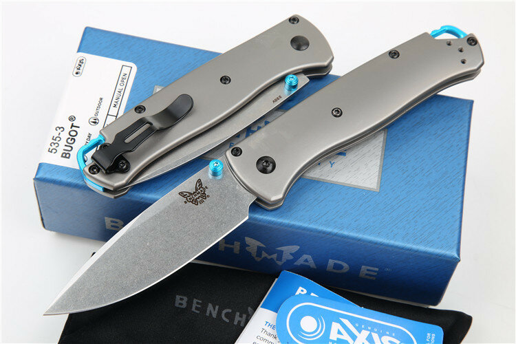 Складной нож Butterfly из титанового сплава 535, S90V, каменная стирка, для выживания в дикой природе, острый, портативный EDC карманный нож