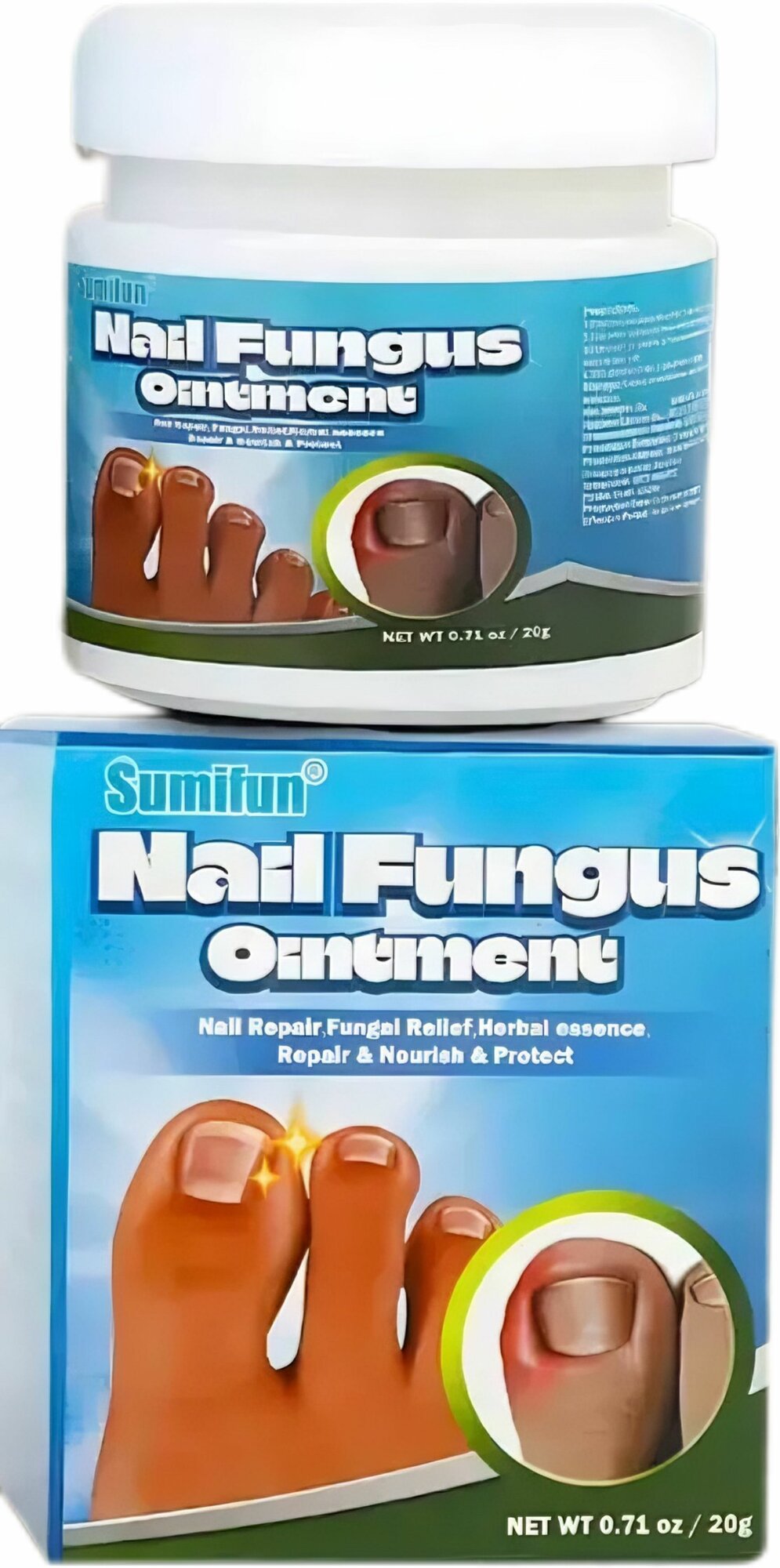 Крем от грибка ногтей лимфатических воспалений, 20 мл Sumifun