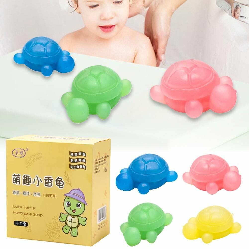 Мыло мини ручной работы ' Веселые зверята 3Д " 1/4 шт, для купания детей, умывания лица и мытья рук.