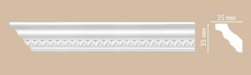 Плинтус Потолочный для Ремонта с Рисунком Decomaster 95348 В35хШ35хД2400 / Декомастер.