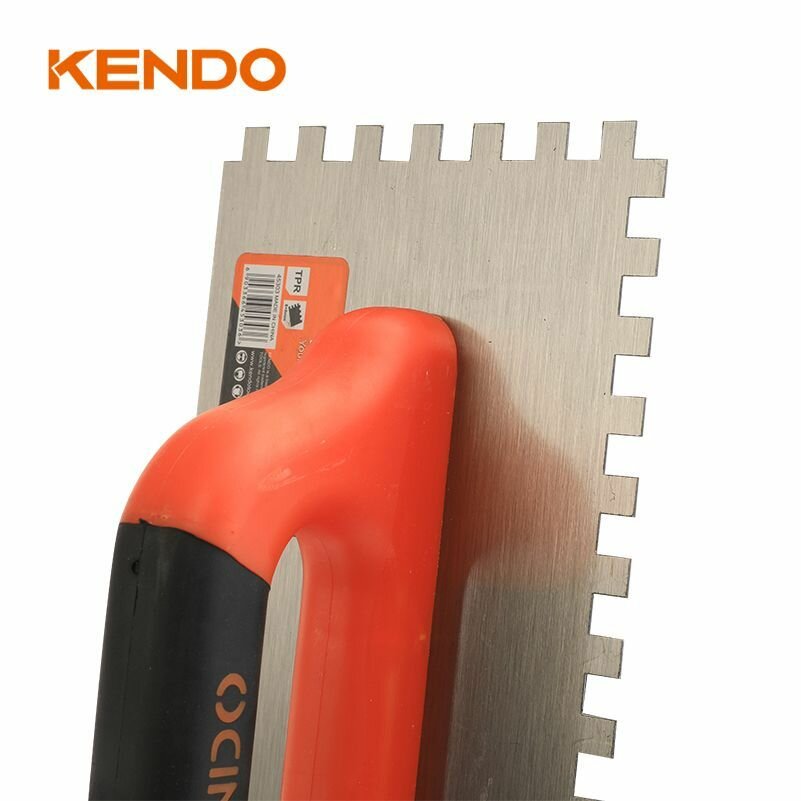 Гладилка зубчатая стальная KENDO 280x120 мм 45303