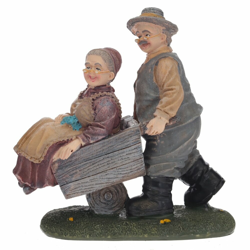 Фигурка декоративная "Бабушка с дедушкой", L16 W6 H15 см, 2в.
