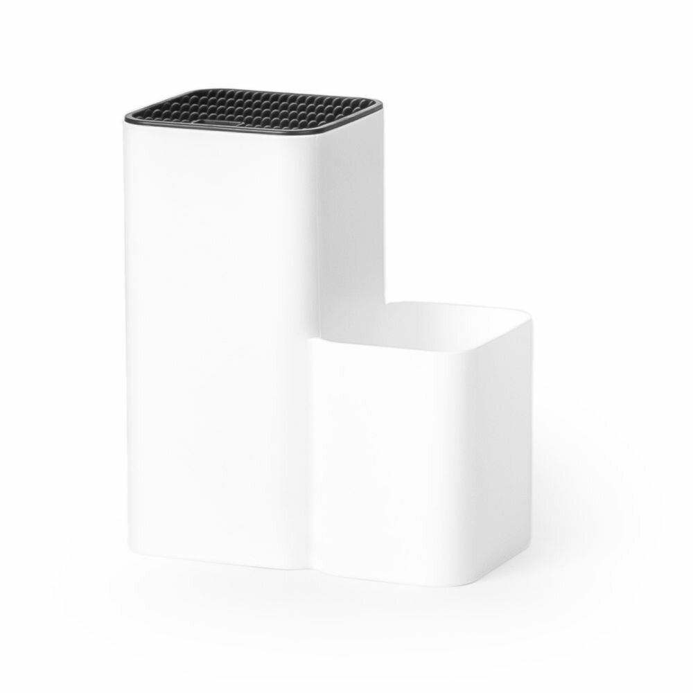 Подставка Альтернатива для ножей и столовых приборов, бело-черная М9082