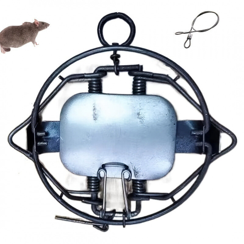 Мощная старая ловушка из железа, круглая домашняя ловушка-убийца