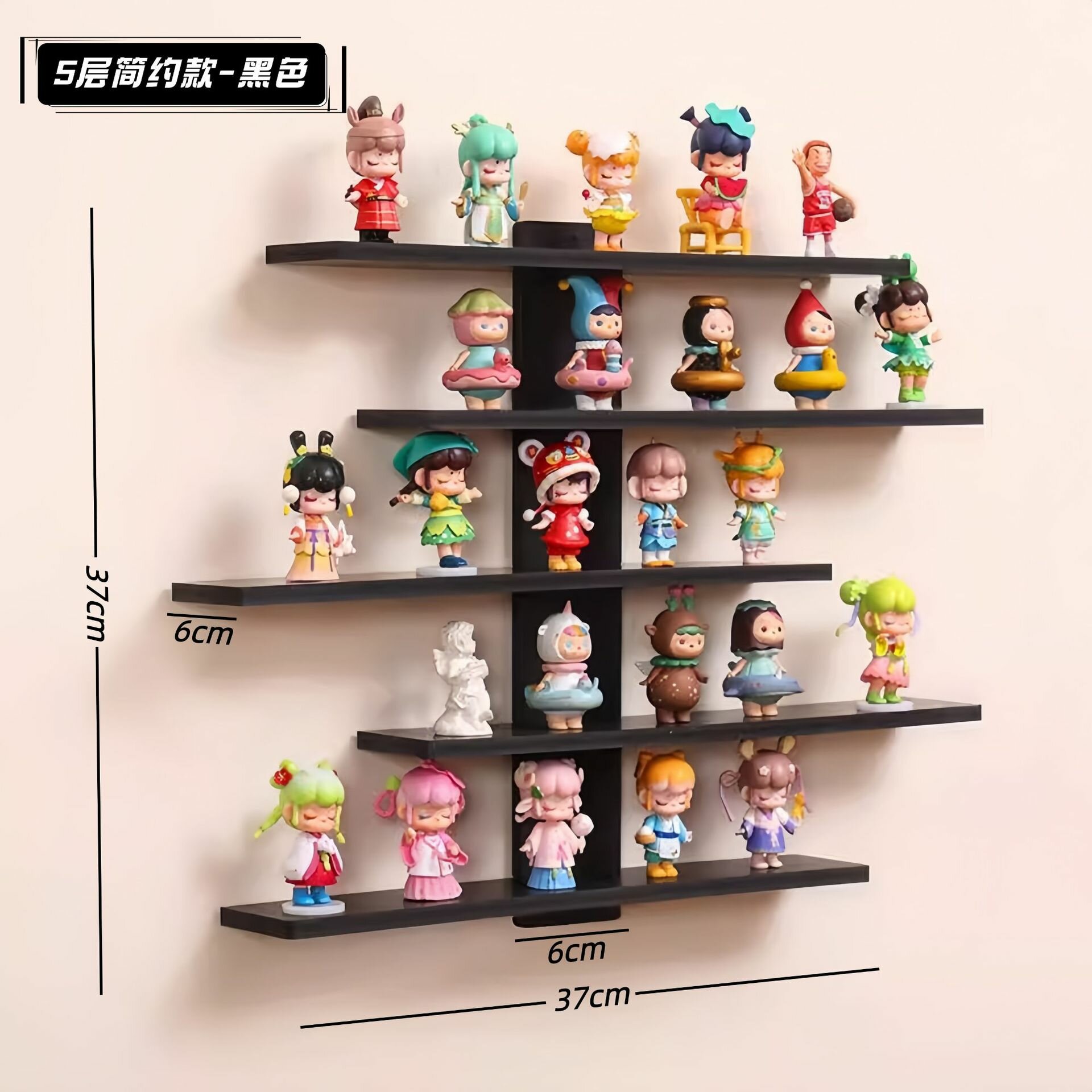 Настенные стеллажи, витрины ручной работы, 37*6*37 см, 1 шт.