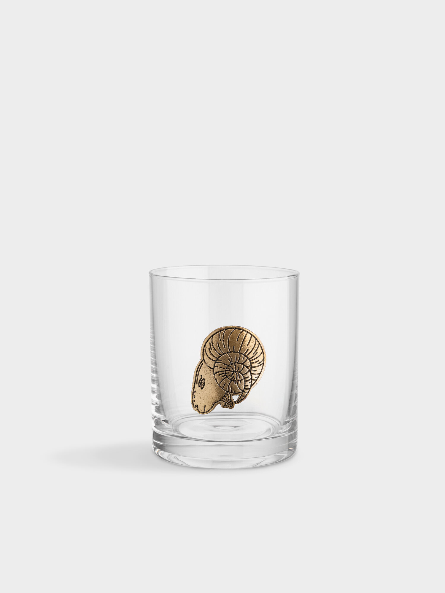 Стакан для виски, 10 см, 340 мл, стекло/металл, золотистый, Овен, Zodiac, Kuchenland