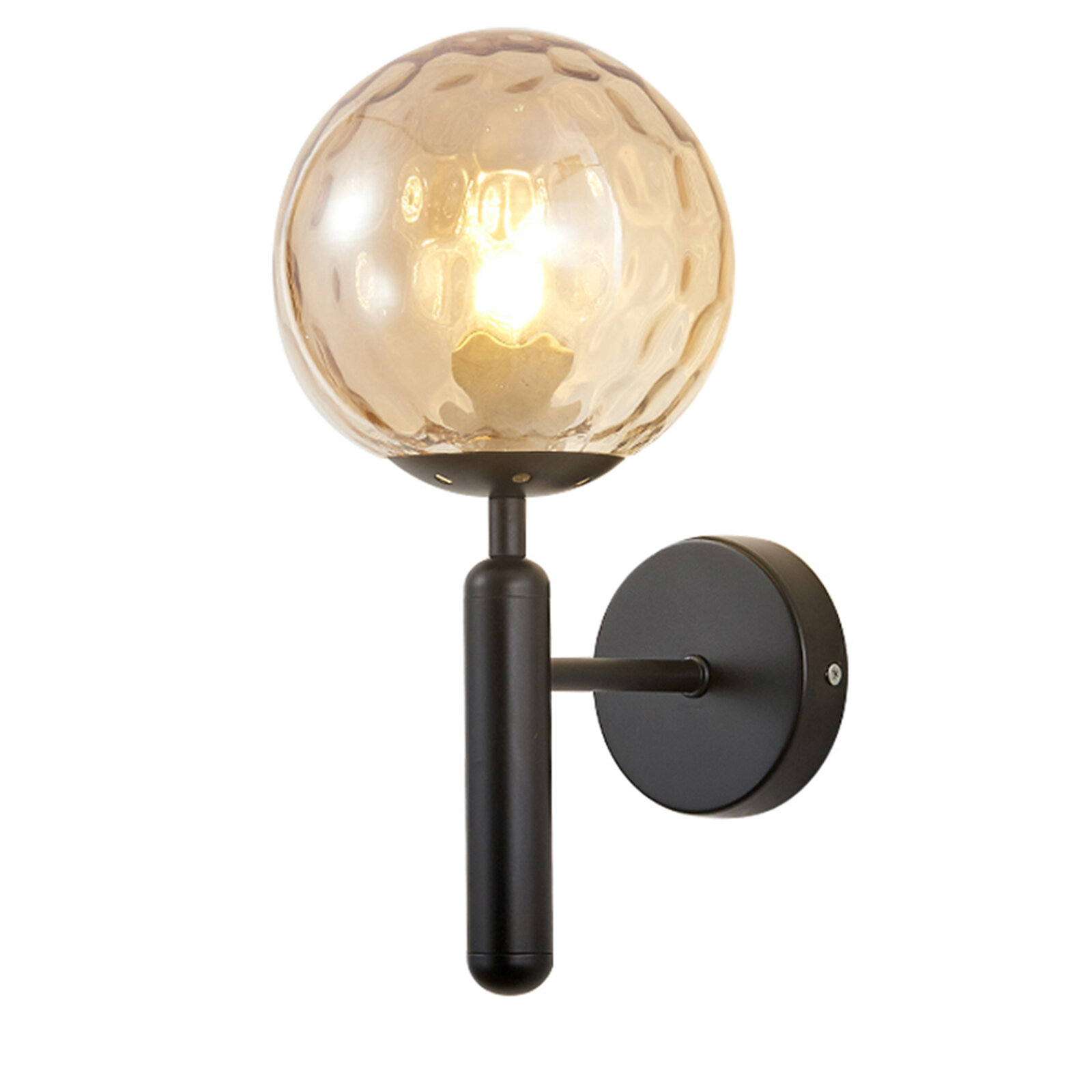 Современные настенные бра с абажуром в виде шара из стекла, светильник для интерьера дома, настенный свет для гостиной, спальни, коридора, светильник шарообразной формы для коридора (лампочка в комплект не входит).