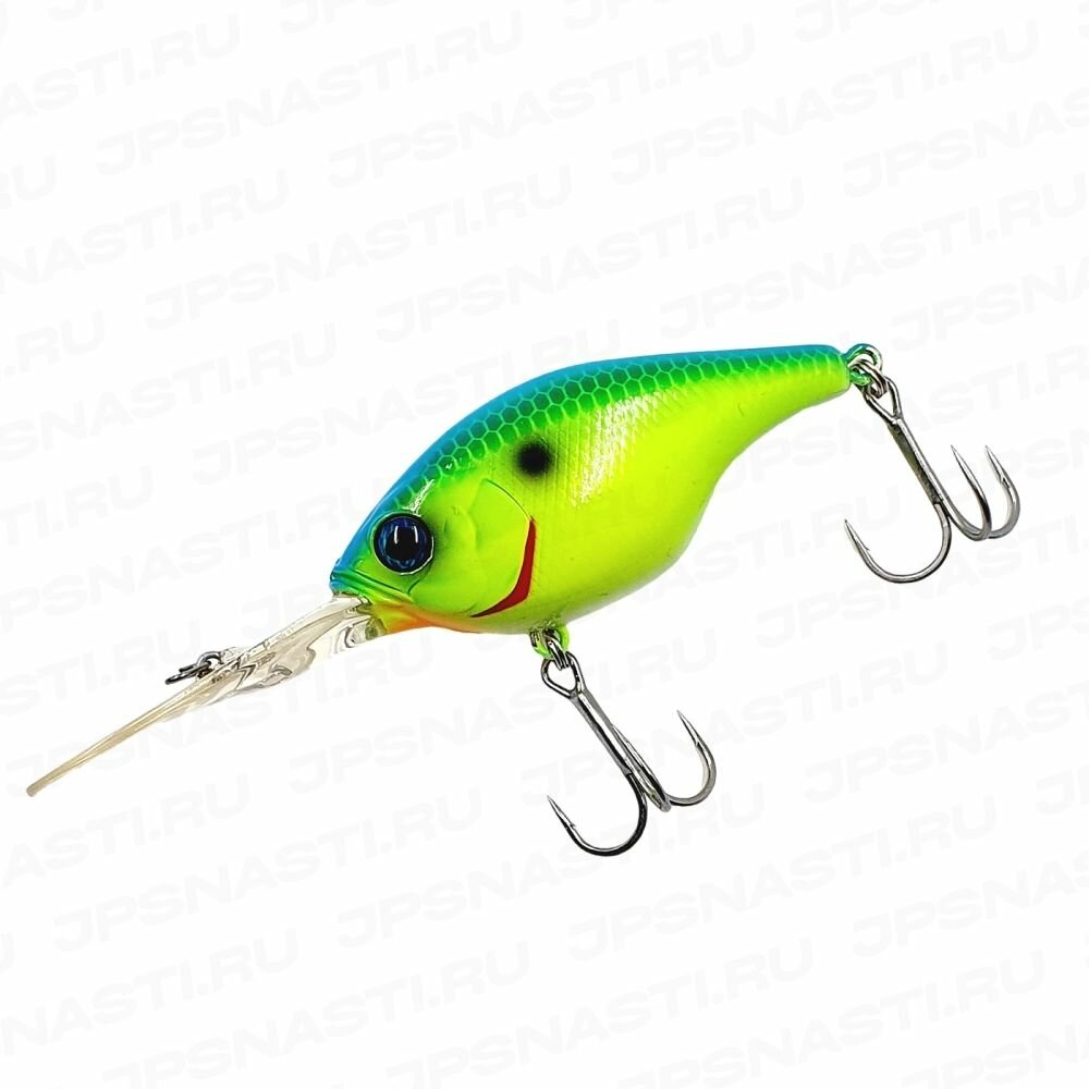 Японский воблер на щуку Jackall Gillcra 60, 12.2 г, Blueback Chartreuse / Уловистый воблер крэнк / Приманки для ловли хищника