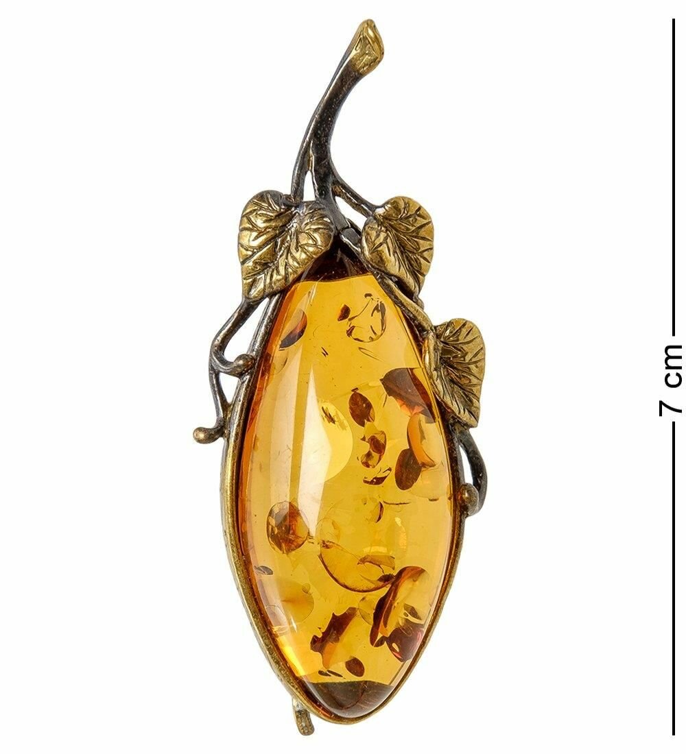 Брошь, янтарь