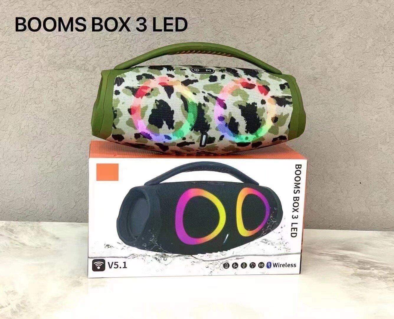 Новый беспроводной Bluetooth-динамик BOOMS BOX3 с RGB, портативный сабвуфер для улицы