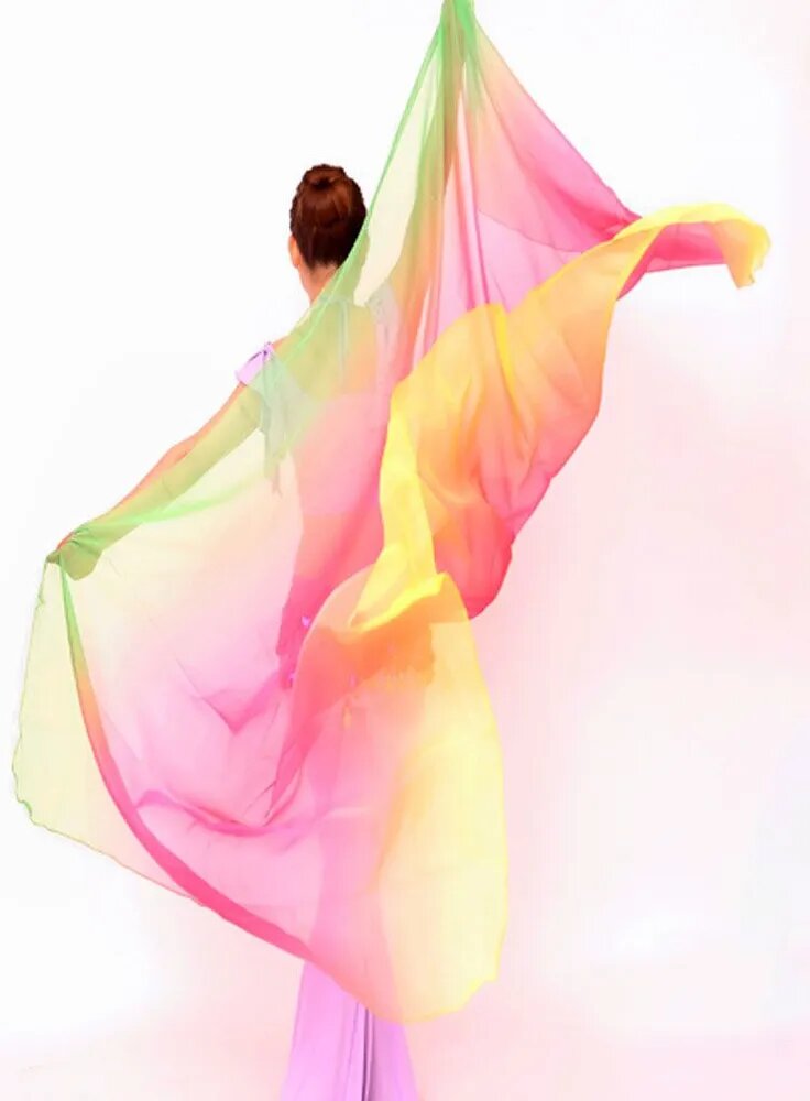 Платок шаль для восточных танцев, Веерообразный, 220*120 см