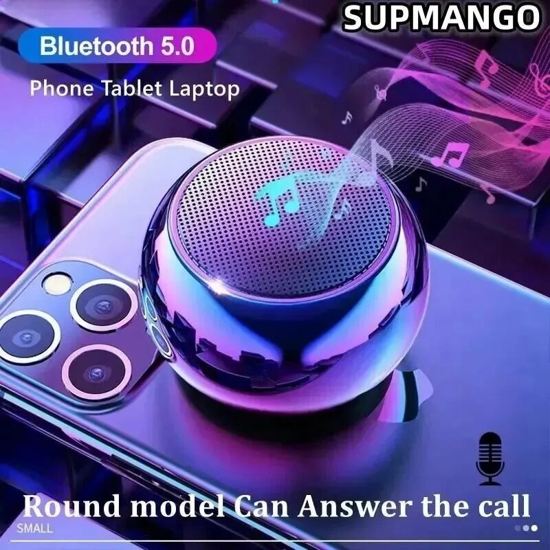 Яркий металлический рабочий стол, миниатюрный динамик, беспроводной Bluetooth - звук.