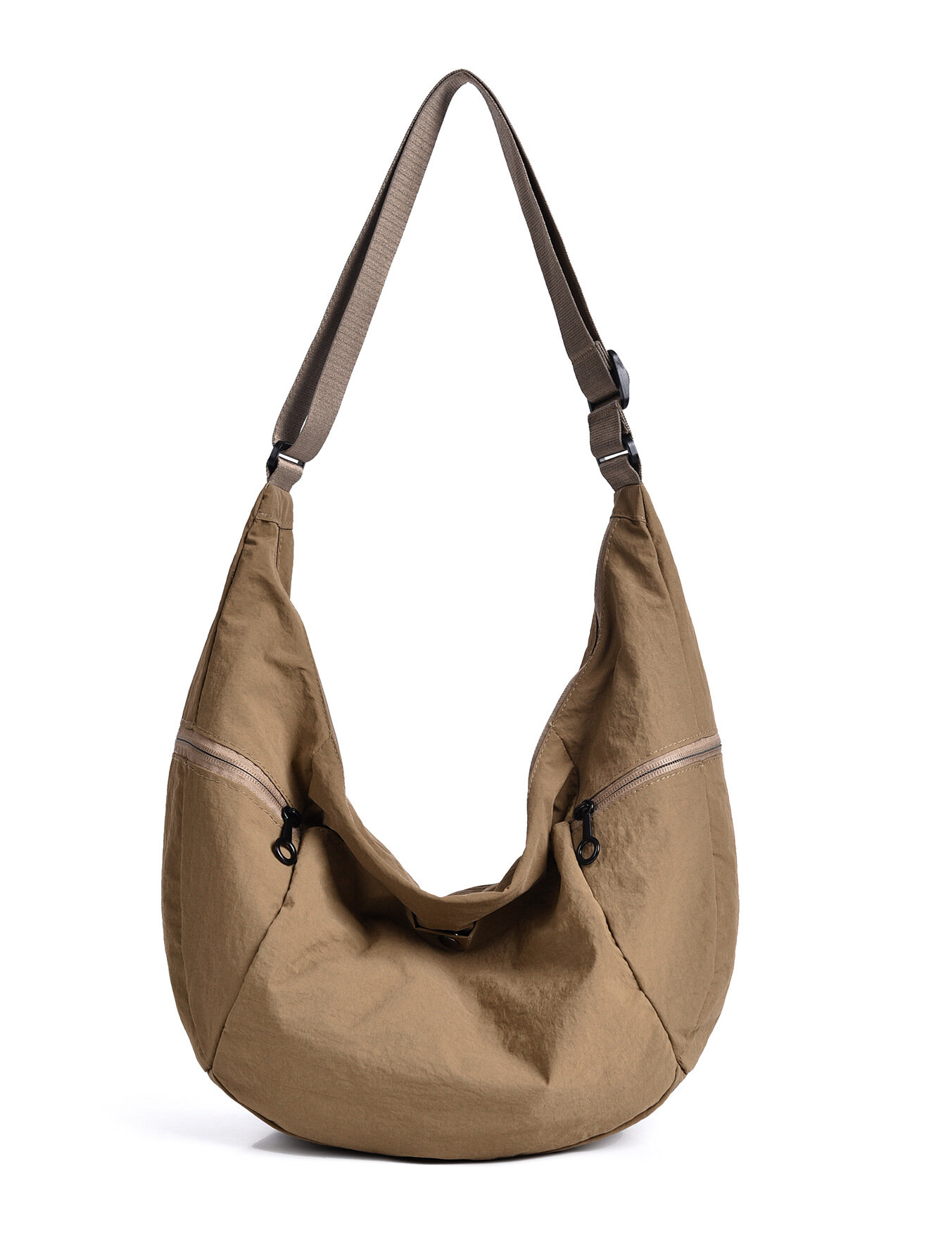 Новая женская сумка-пельмень однотонного цвета, модная спортивная сумка через плечо, большая вместимость, универсальная сумка через плечо, сумка в форме полумесяца