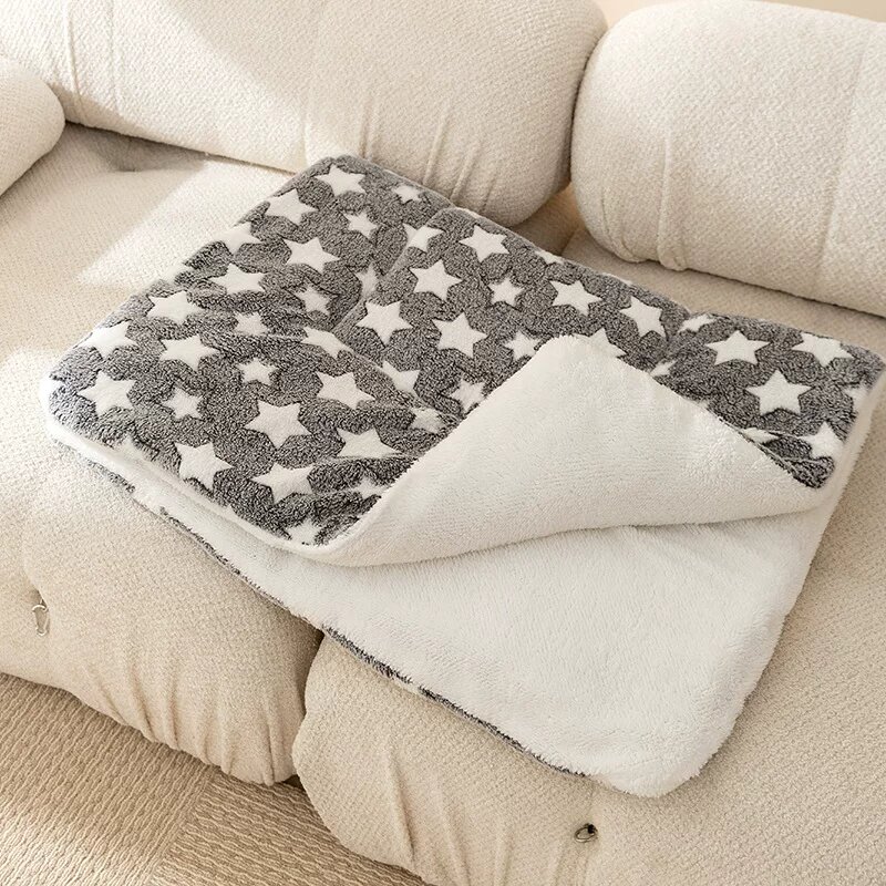 Лежанка для кошек, мягкая подушка, коврик для кошек, подстилка для кошек, плюшевый коврик для кошек, одеяло для сна для