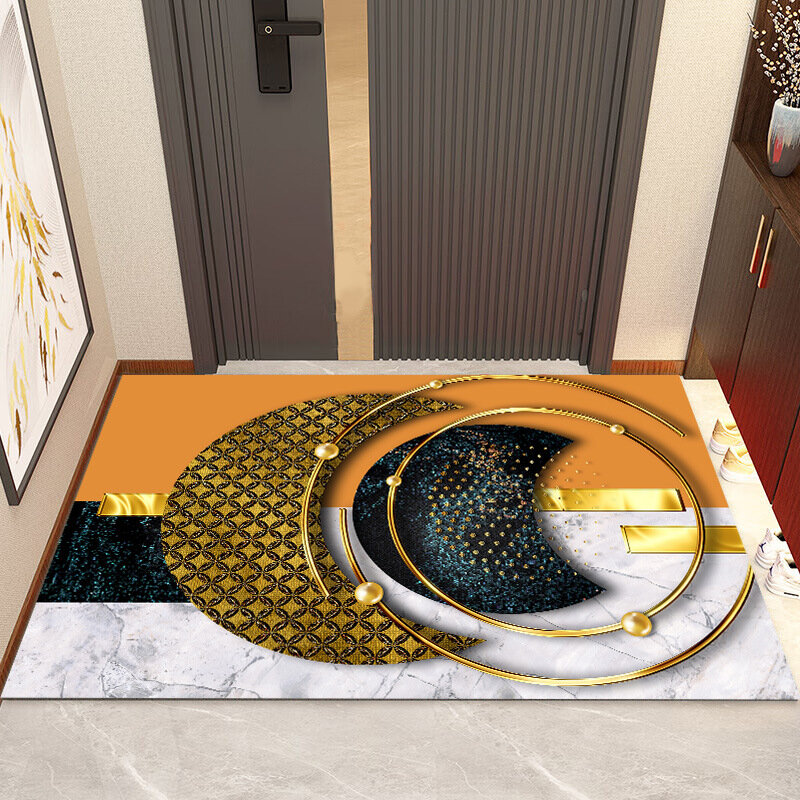 Легкая роскошь, коврик для пола без стирки, легко чистится, устойчивый к грязи, для кухни, гостиной, входа, ПВХ, моющийся ковер, настраиваемый