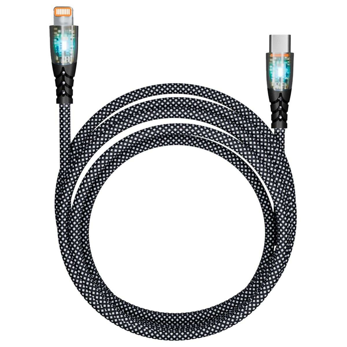 Кабель SmartBuy, TypeC-Lightning, 1м, 3А, черный (PDTRANSP-BLACK), 100шт.