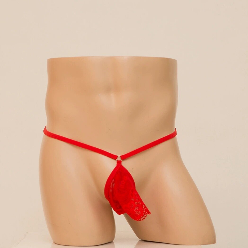 Мужской сексуальный кружевной бандаж для живота, мужское нижнее белье, трусы на шнуровке, прозрачный боди, g209