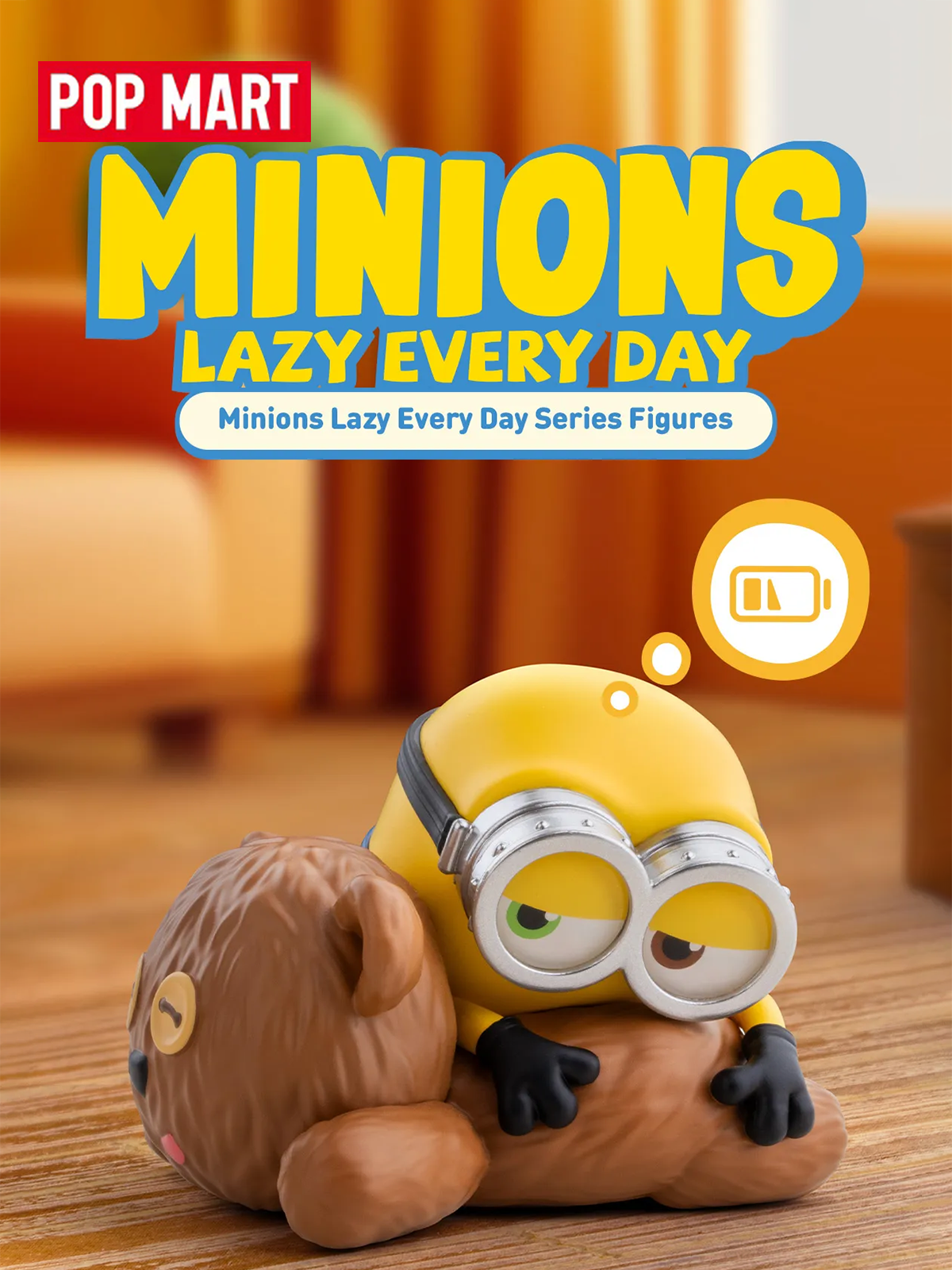 Коллекционная фигурка Слепая коробка POP MART Minions Lazy Every Day, пластик, 1шт, 9см