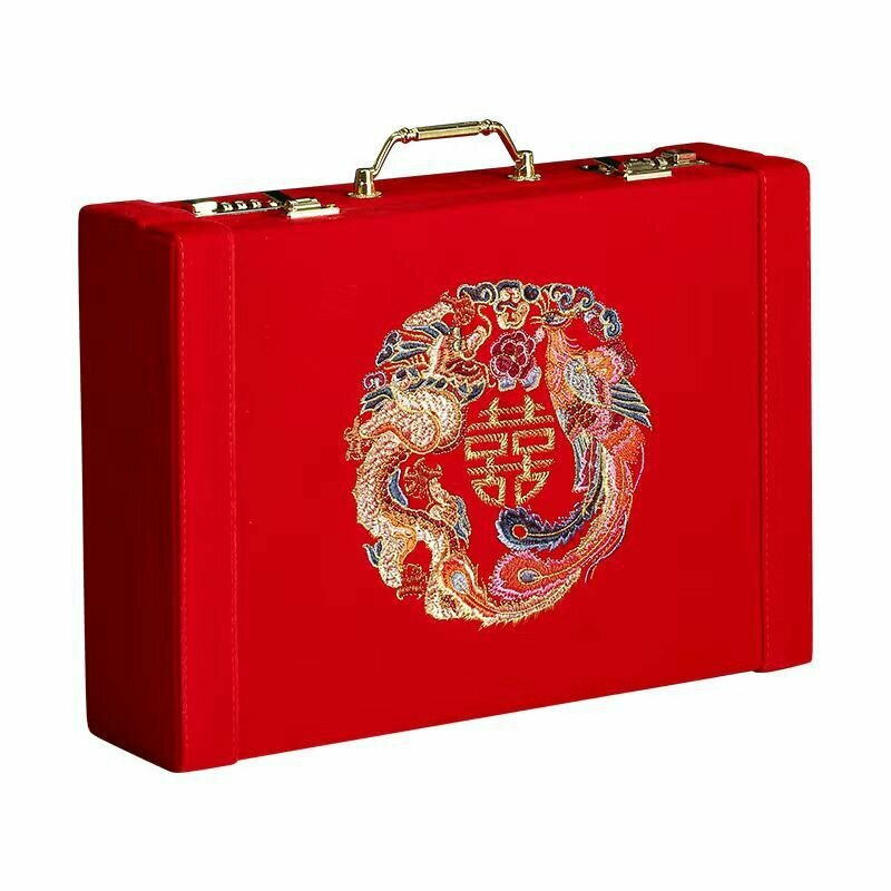 Высококачественная вышитая подарочная коробка для помолвки, свадебные принадлежности, подарок для приданого, 100k трехмерная вышитая подарочная коробка