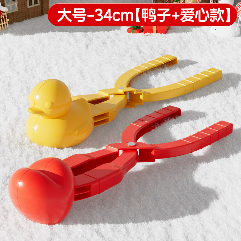 Игрушка-зажим для снежков, детский инструмент для игры в снег, зажим для снежной битвы, снежный утенок, снеговик, оборудование