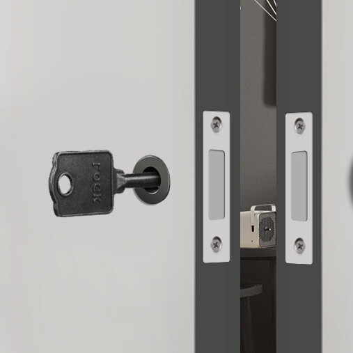 Невидимый дверной замок, односторонний замок, скрытый замок для внутренней спальни, фоновая стена двери, скрытая ручка, маленькая круглая ручка