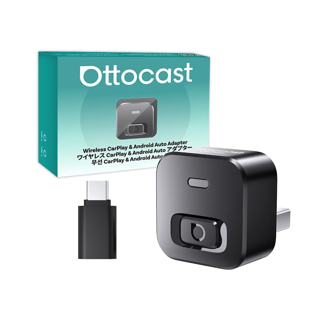 Ottocast Беспроводной адаптер Carplay с камерой для заднего сиденья