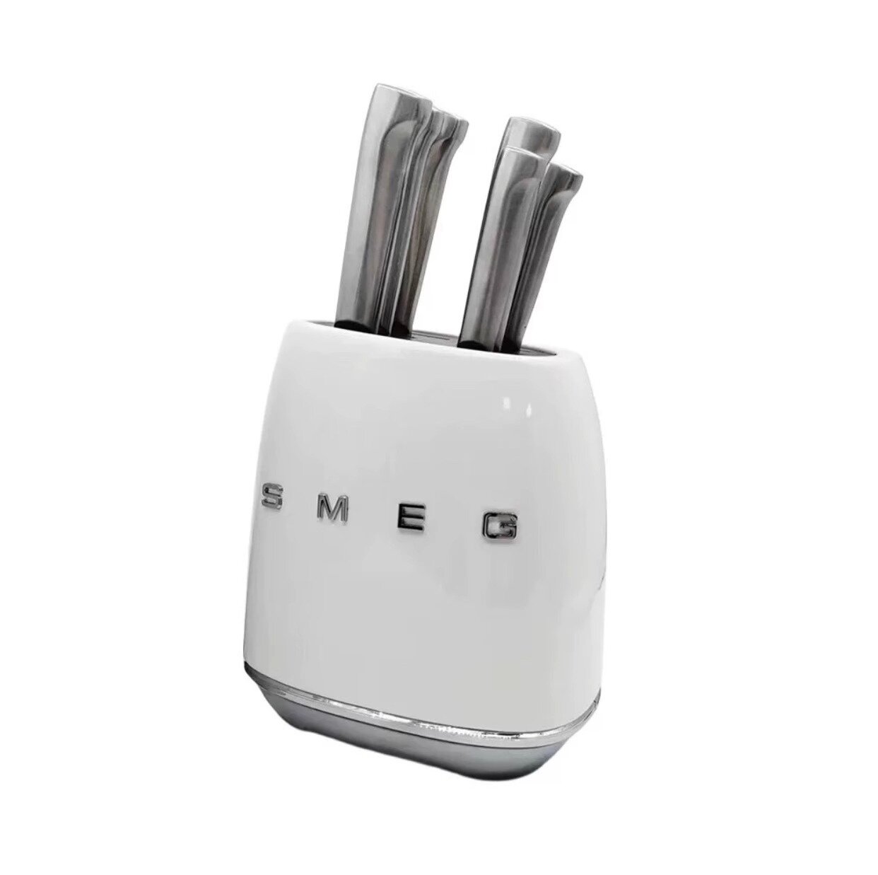 В наличии итальянский полный набор ножей SMEG, семь предметов, кухонные ножи в европейском стиле, держатель для ножей из нержавеющей стали