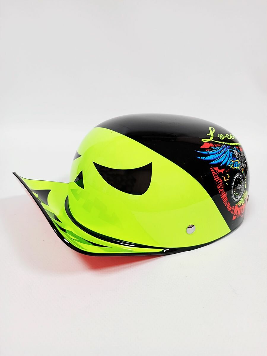 Мотошлем в ретро-стиле / Шлем-каска snapback для роликов, велосипедов, самокатов, скейтов