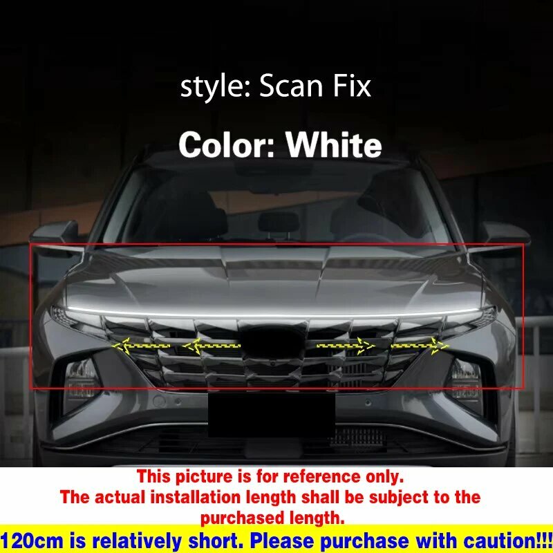 Светодиодные дневные ходовые огни White 150cm для Hyundai Tucson 2021-2023