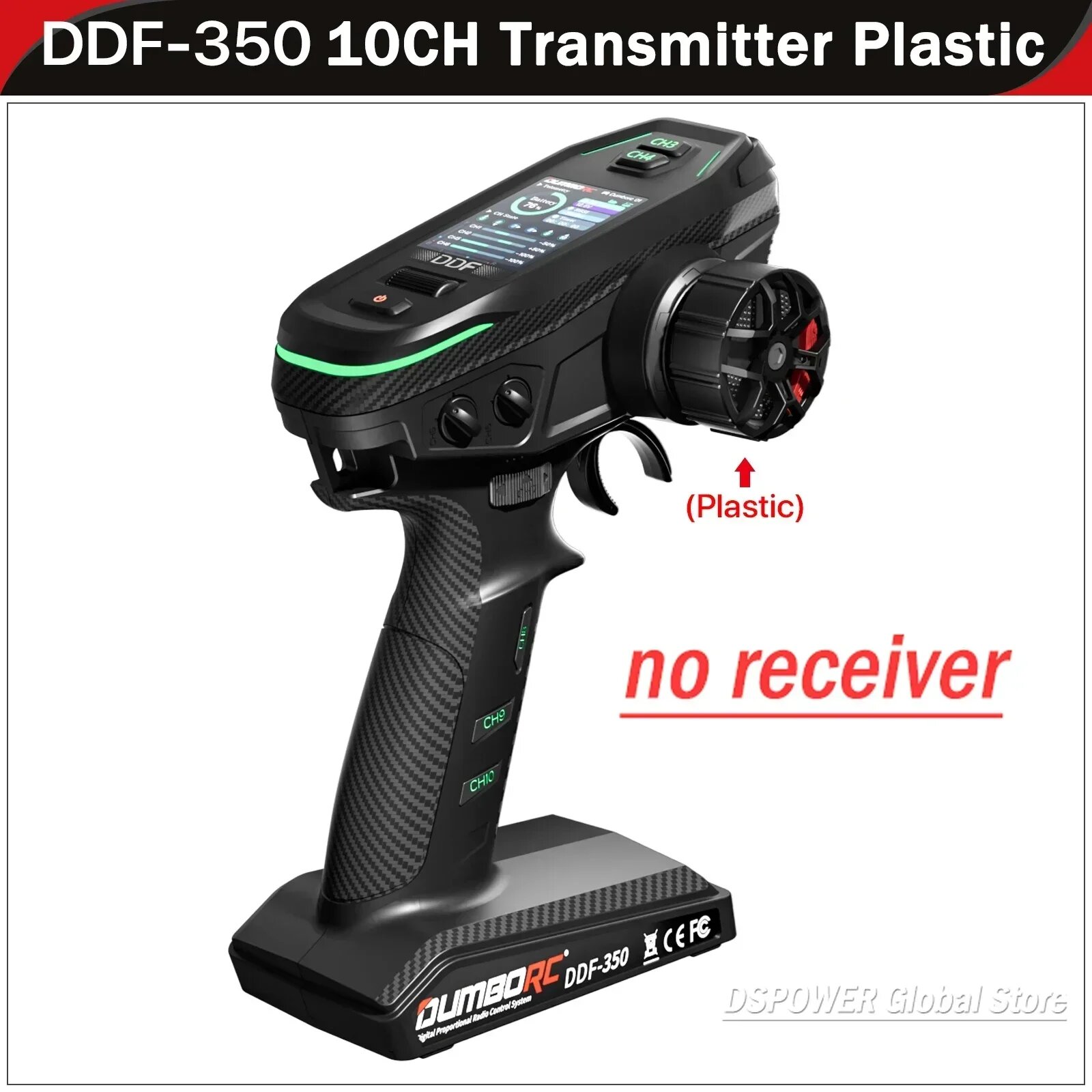 DUMBORC DDF-350 10CH 2,4G цифровой передатчик HD экран пульт дистанционного управления 4/6/10CH гироскопический приемник для радиоуправляемого автомобиля танк лодка робот игрушки