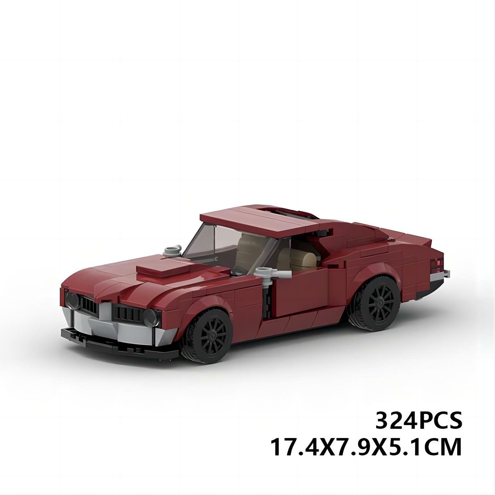 MOC-92323 1973 Pontiac Firebird Speed Series 8, строительный блок, модель автомобиля, мужской