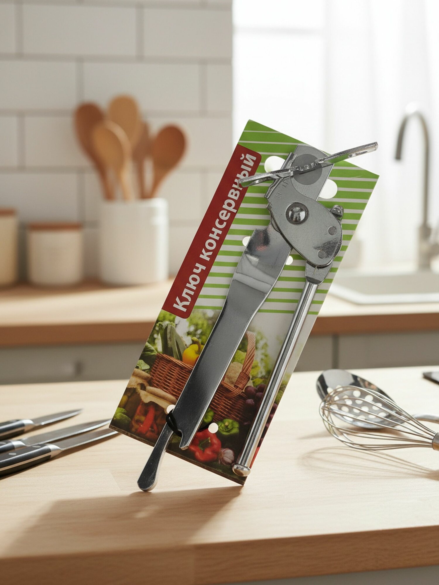 Ключ консервный Бабочка металлический ручной, навеска