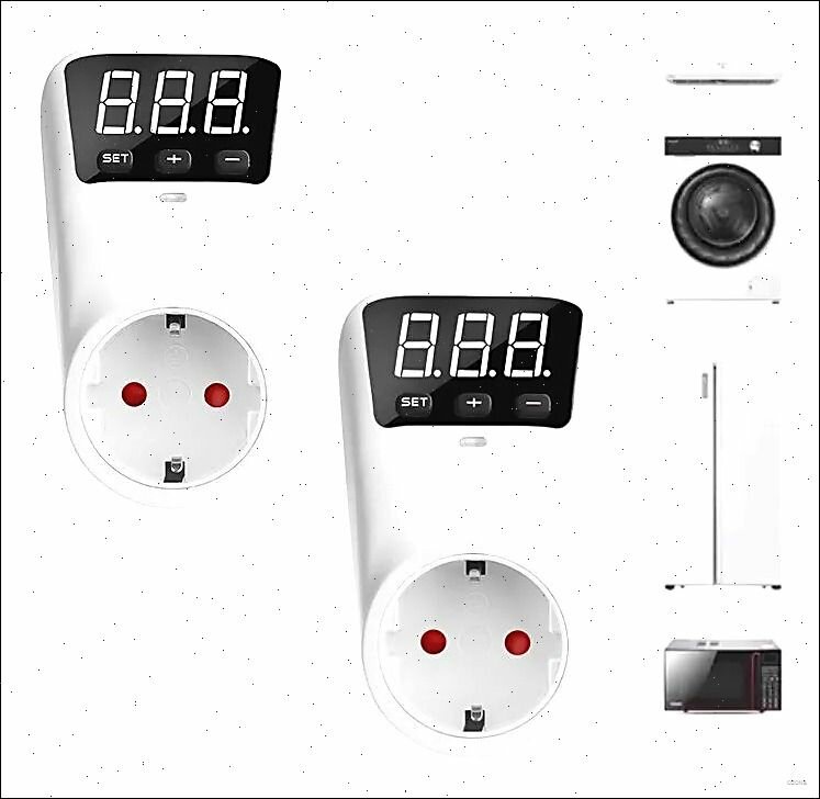 2PCS Реле напряжения в розетку защита от импульсных перенапряжений