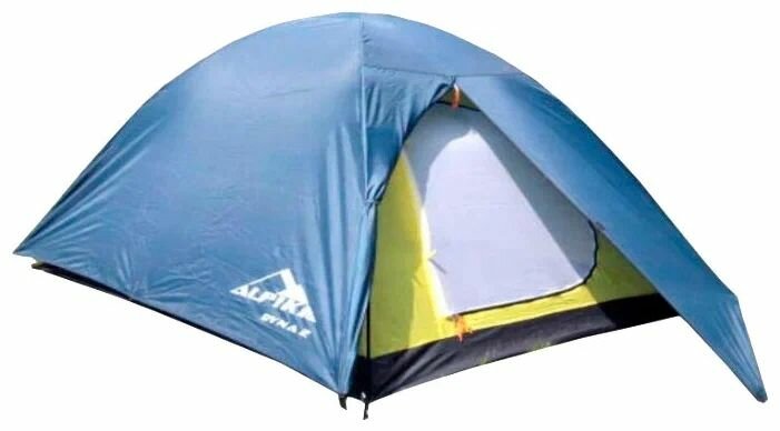 Палатка ALPIKA "Dyna-4", кемпинговая, 4-местная, синяя, двухслойная, размер 330*220*130см