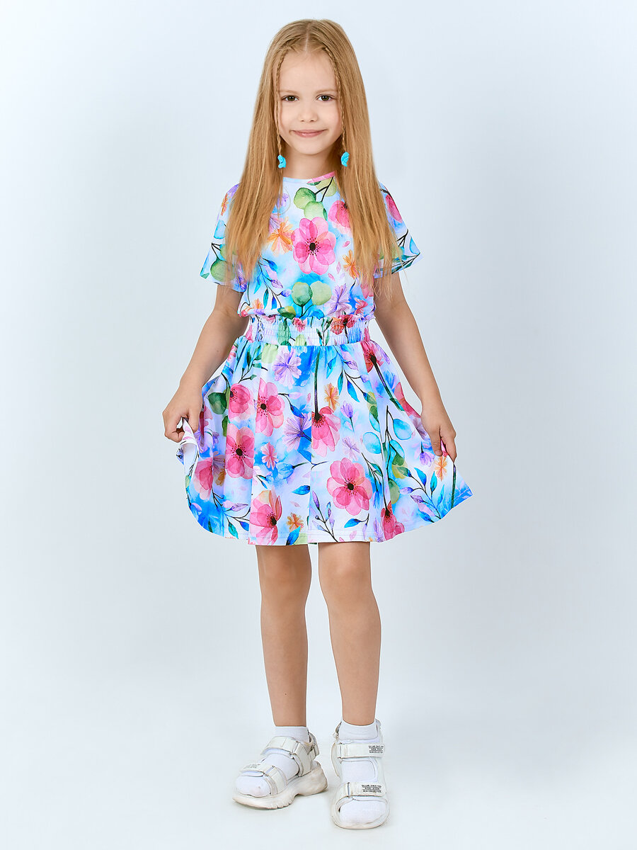 Комплект одежды для девочки с юбкой в садик хлопок