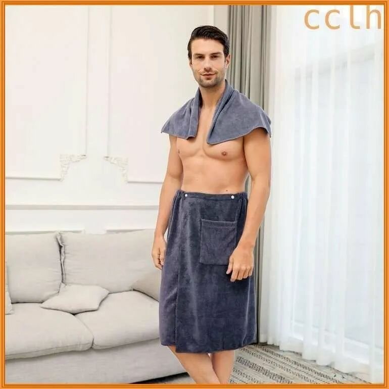 Новые продукты в октябреМужская короткая купальная юбка из микрофибры, мягкая, влагоотводящая и водонепроницаемая, для плавания на пляже и у моря, 70*140 см