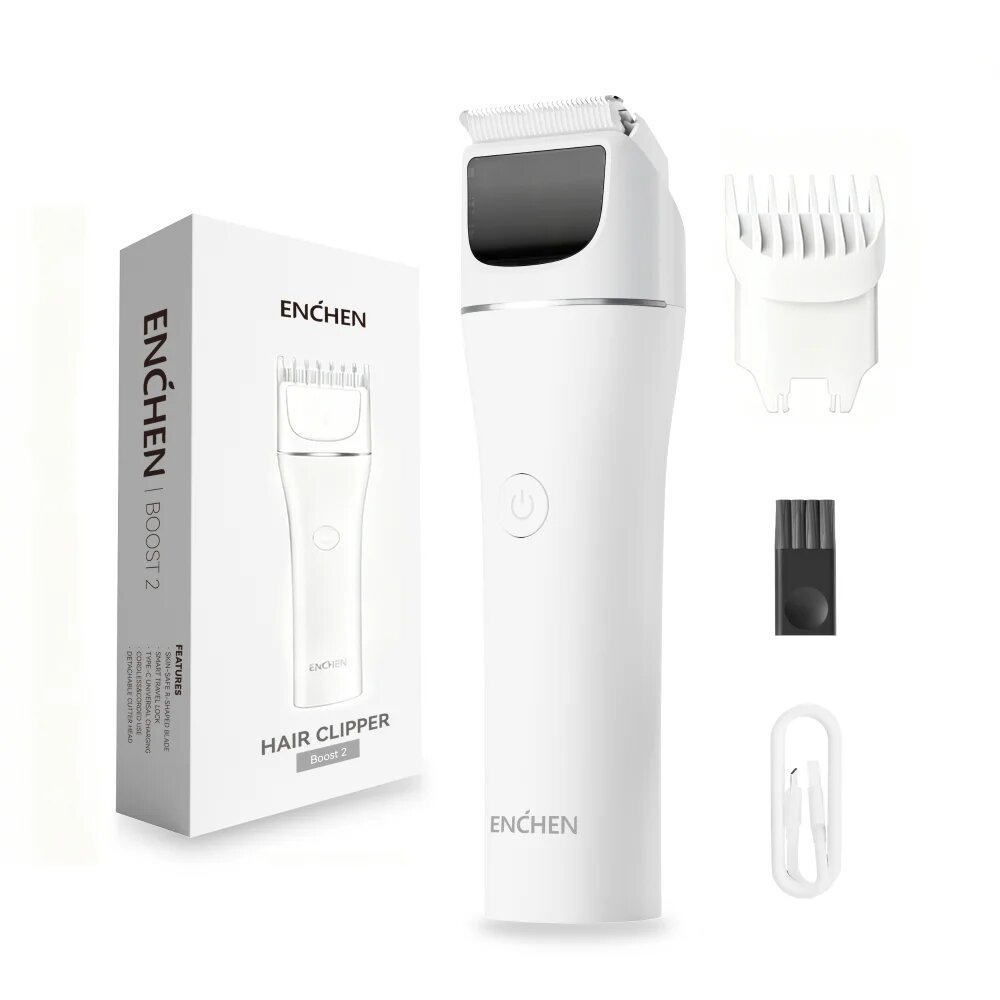 ENCHEN Boost 2 Профессиональная машинка для стрижки волос Boost2 White WithBox