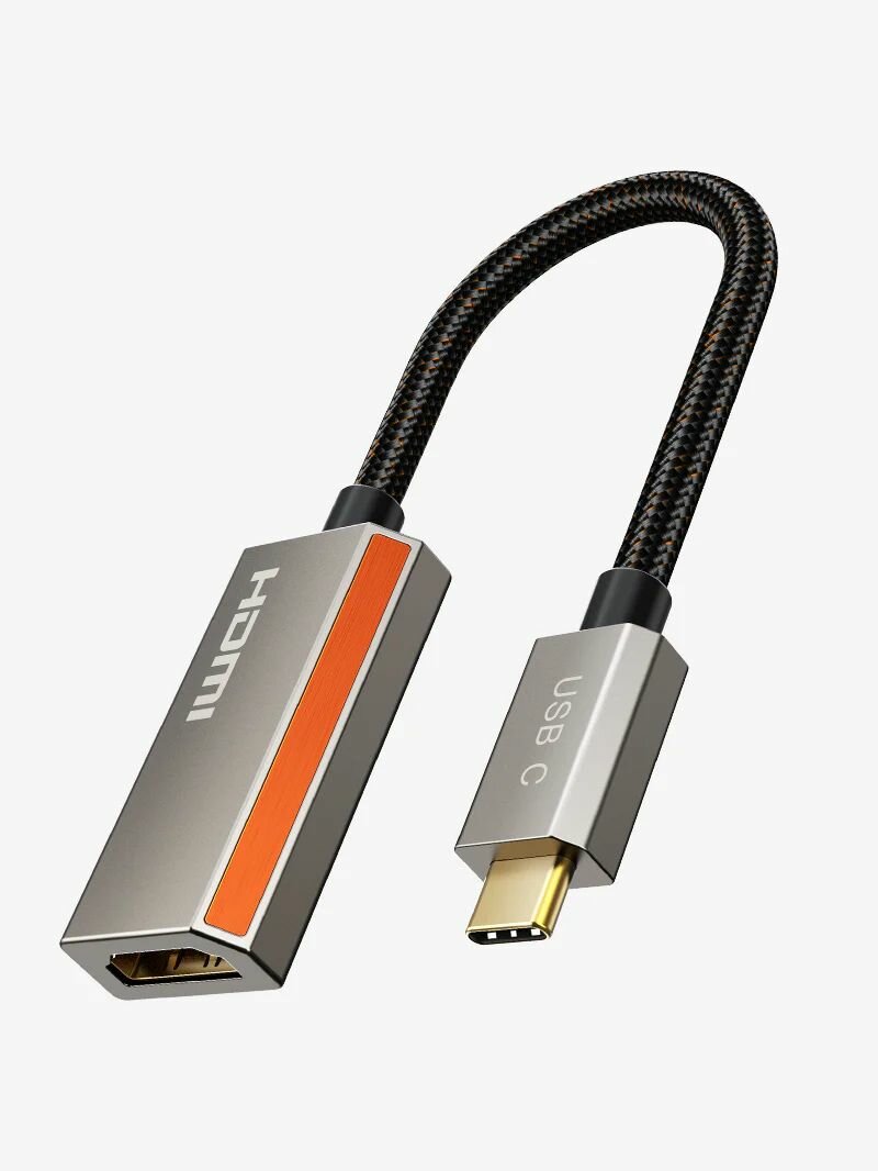 Адаптер CABLETIME CP15A, USB-C to HDMI 2.1, 0.15 м, чёрный / 8K@60 Hz и 4K@144 Hz