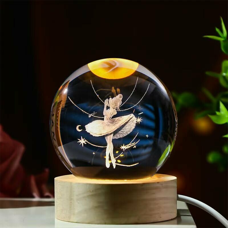 Ночник "Лило и Стич" из стекла Disney, Stitch B, 6cm Warm light base
