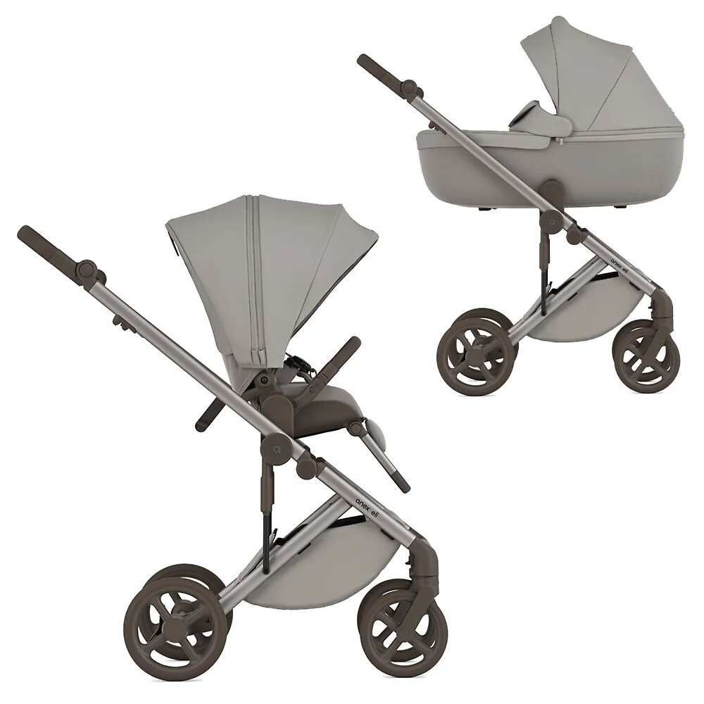 Детская коляска 2в1 Anex Eli, цвет Granti (Светло-серый), артикул производителя el-09